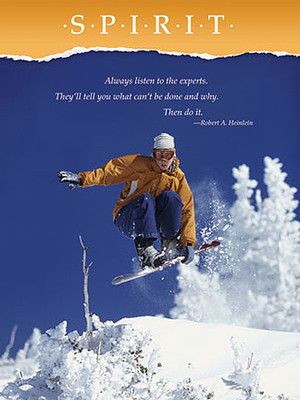 Snowboarding SPIRIT Motivational Inspirational 18x24 POSTER (w ...