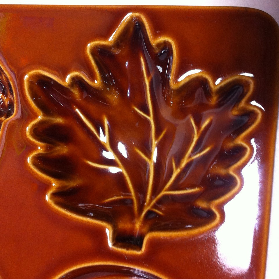 Crate and Barrel Harvest Fall Autumn Acorn Baking Dish / Cakelet Muffin ...