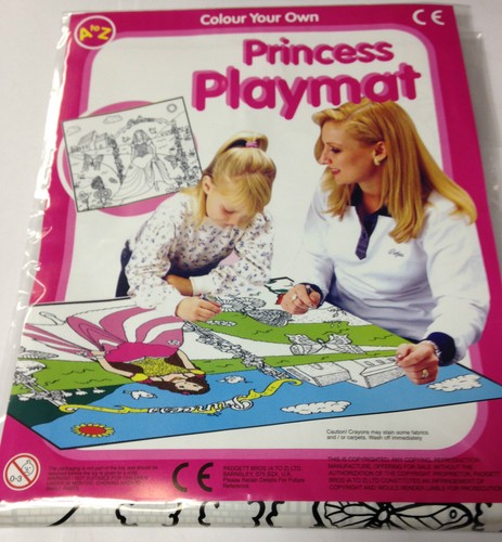 Princess Play Mat Wipe Clean Crayons Princess Prehistoric Children ...
