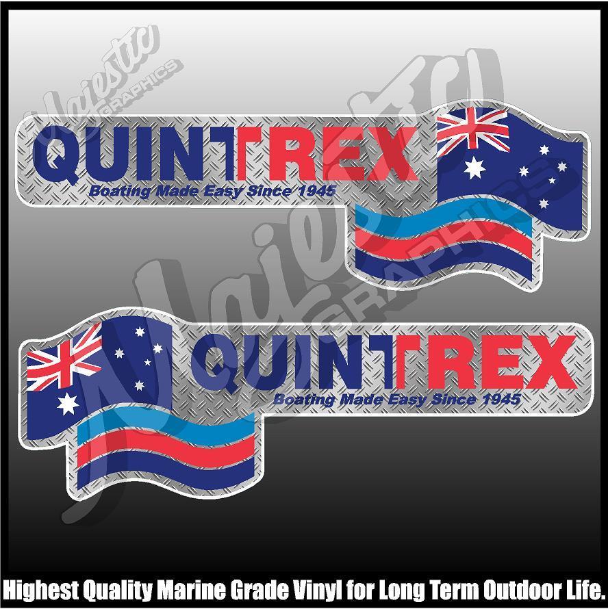 QUINTREX - 450mm X 150mm X 2 - LEFT & RIGHT PAIR - BOAT DECALS | eBay