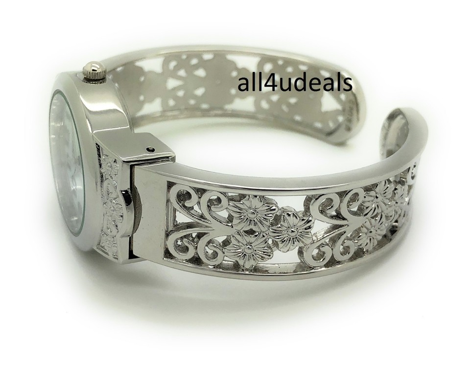 Wincci Ladies Elegant Metal Bangle Cuff Fashion Quartz Analog Watch ...