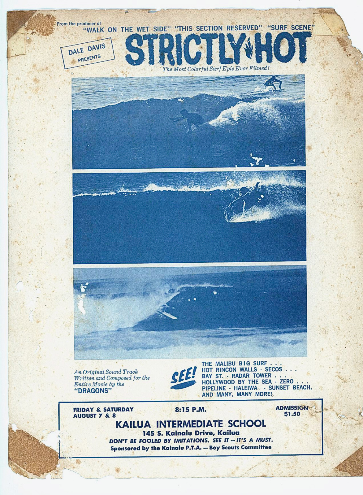Surf Movie Poster "Strictly Hot" by Dale Davis -Original | eBay
