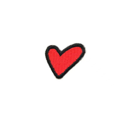 2Pc Heart Embroidery Patch Mini Cute Red Heart patch Iron on Sew on | eBay