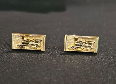 Vintage Swank Gold Train Cufflinks -B78 | eBay