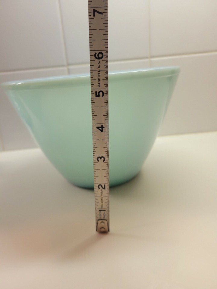 FIRE KING TURQUOISE DELPHITE BLUE SPLASH PROOF BOWL LARGE SIZE | eBay UK