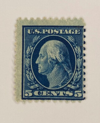 US Scott #504 5 cent single blue stamp Washington Mint Unused PH J1715 ...