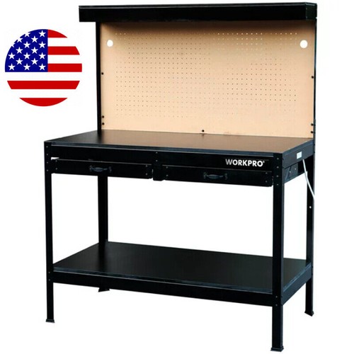 48"Multi Purpose Workbench with Work Light Garage Work Bench Tools ...