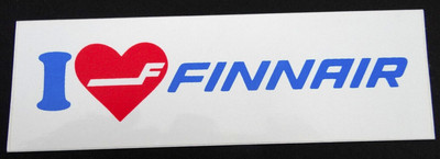 Promotional Stickers I Love Finnair Airline Vantaa Suomi Finland | eBay
