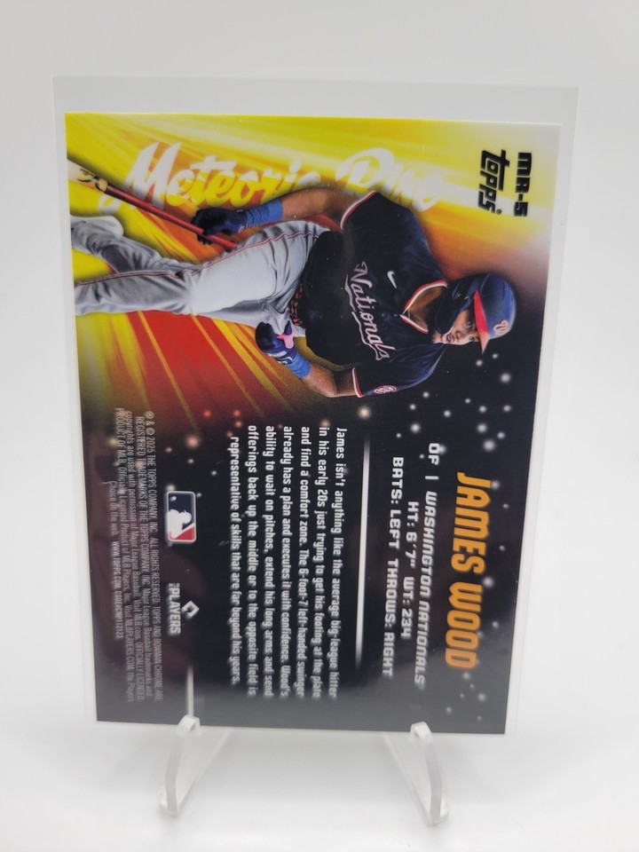 2025 Bowman Chrome Meteoric Rise Insert James Wood #MR-5 Nationals (RC ...