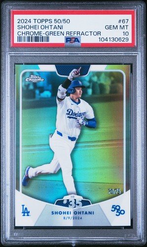 2024 TOPPS 50/50 CHROME-GREEN REFRACTOR SHOHEI OHTANI 20/99 PSA 10 | eBay