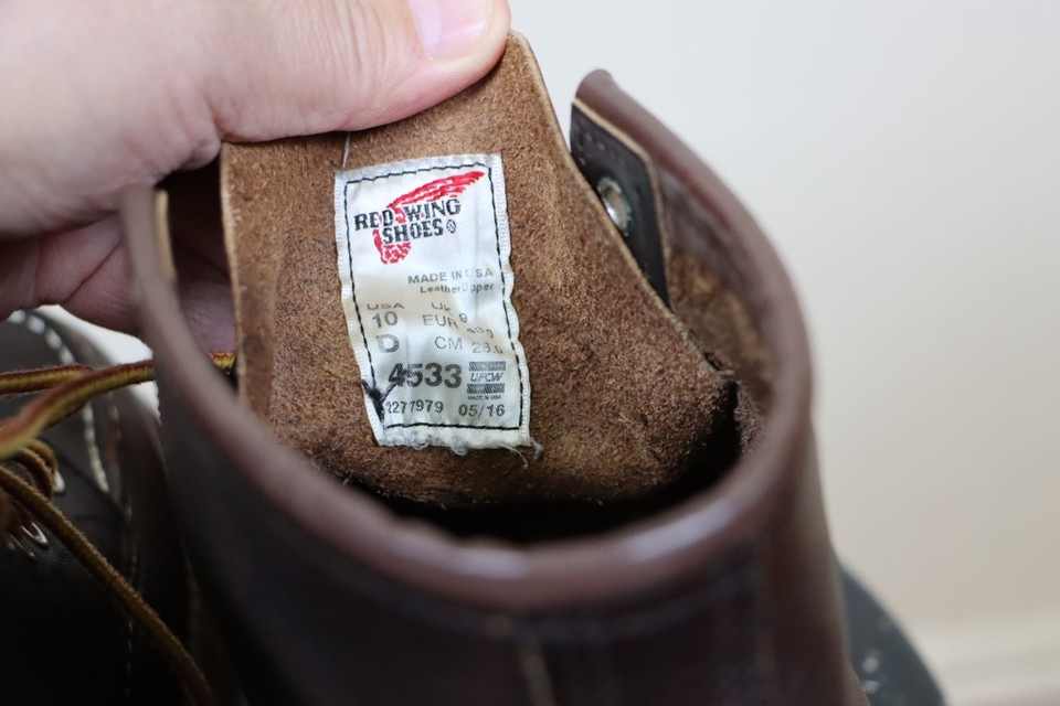 Red Wing Shoes Moc Toe Heritage 4533 dark brown leather boots: 10 | eBay