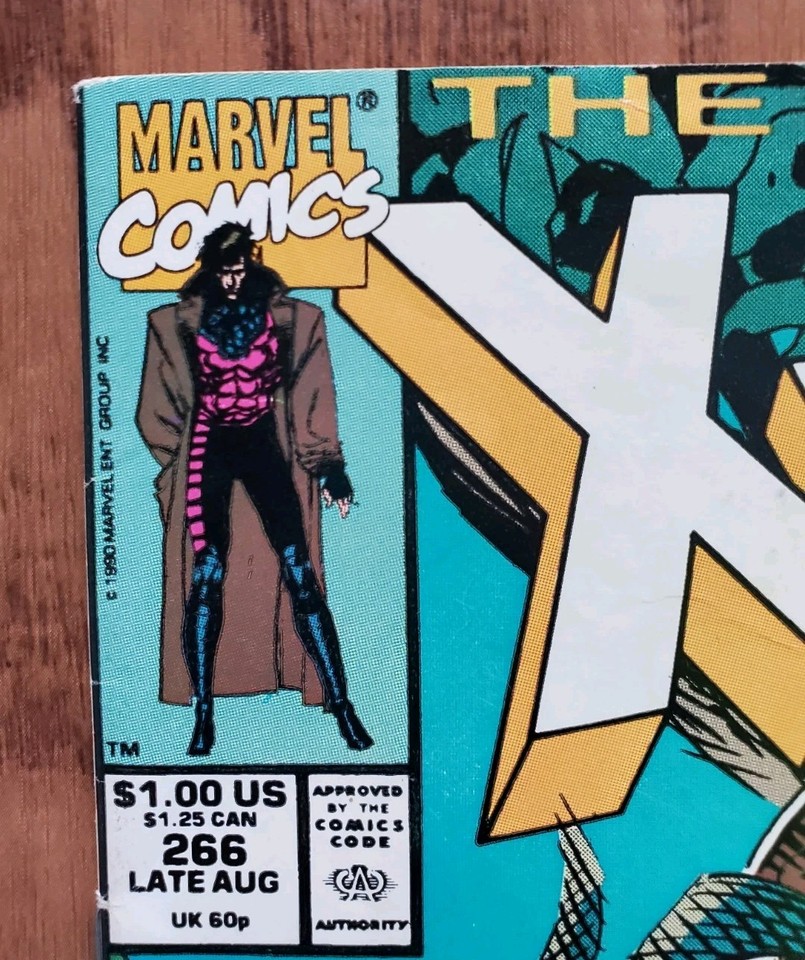 Uncanny X-Men 266 1st Appearance of Gambit Key Issue 1990 Marvel Comics ...