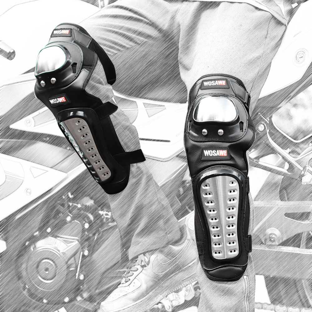 WOSAWE Motorcycle Knee Elbow Pads Protective Guards ATV Racing Sports ...