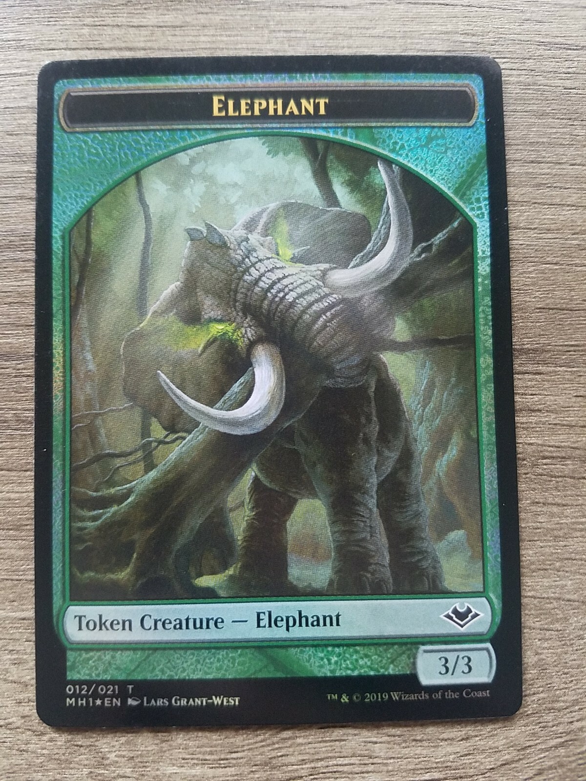 X1 ELEPHANT TOKEN - FOIL MTG Modern Horizons MH1 Magic The Gathering 12 ...