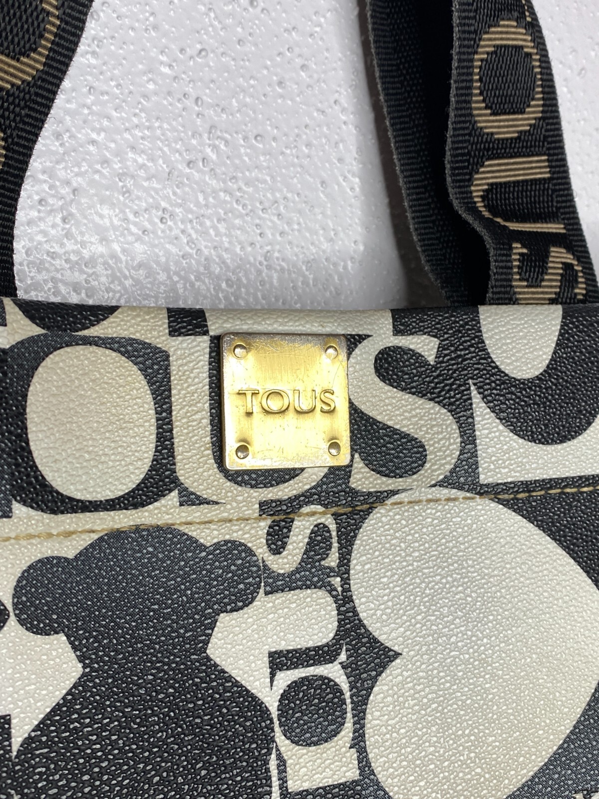 Vintage Authentic TOUS Kaos Tote Bag Purse Black and White RARE ...
