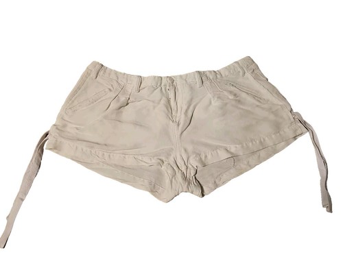 Ashley LARGE White Short Shorts. Side Drawstrings - Gem