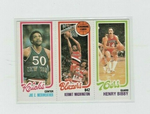 1980-81 Topps Basketball Joe C Meriweather Kermit Washington Henry ...
