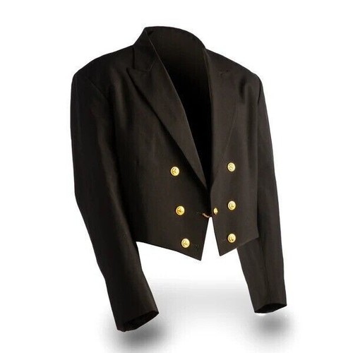Navy Blue Wool Jacket Navy Dinner Mess Dress Gold Button US Military ...