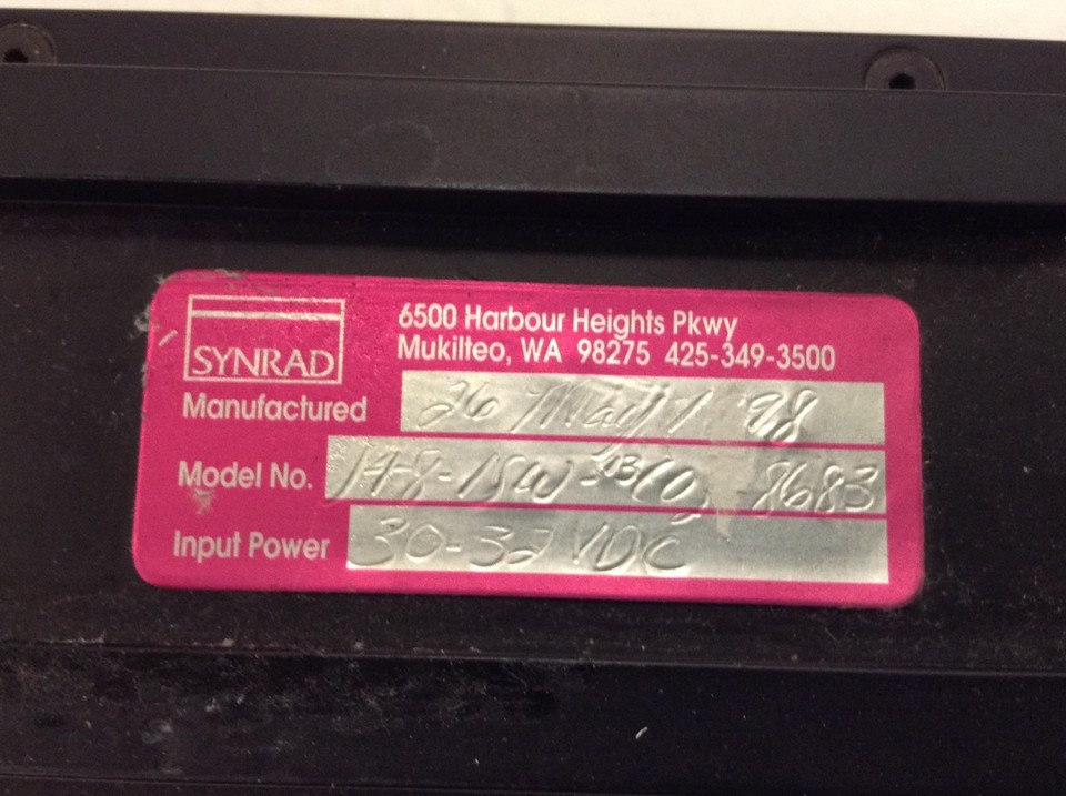 Synrad J48-1SW Carbon Dioxide Laser 30V With Power Supply Lfs-46-28 ...