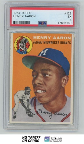1954 Topps Rookie Henry Aaron PSA 5 #128 Milwaukee Braves | eBay