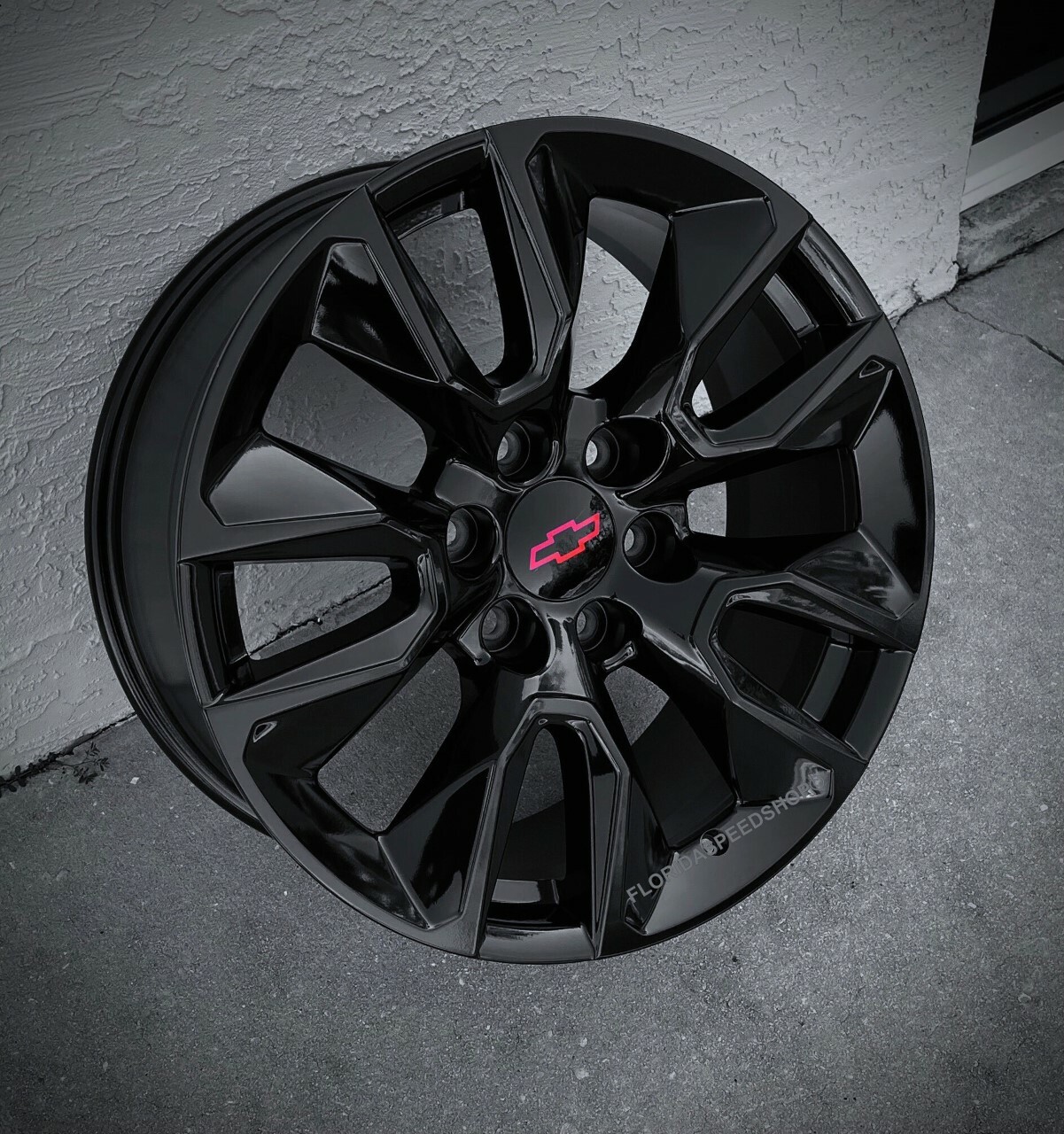 GLOSS BLACK RST CHEVY SILVERADO 1500/TAHOE WHEELS SET 22x9" 1999-2025 ...