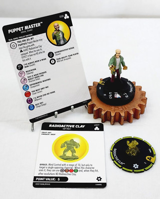 HEROCLIX FF Future Foundation Set Super Rare #058 PUPPET MASTER & S007 ...