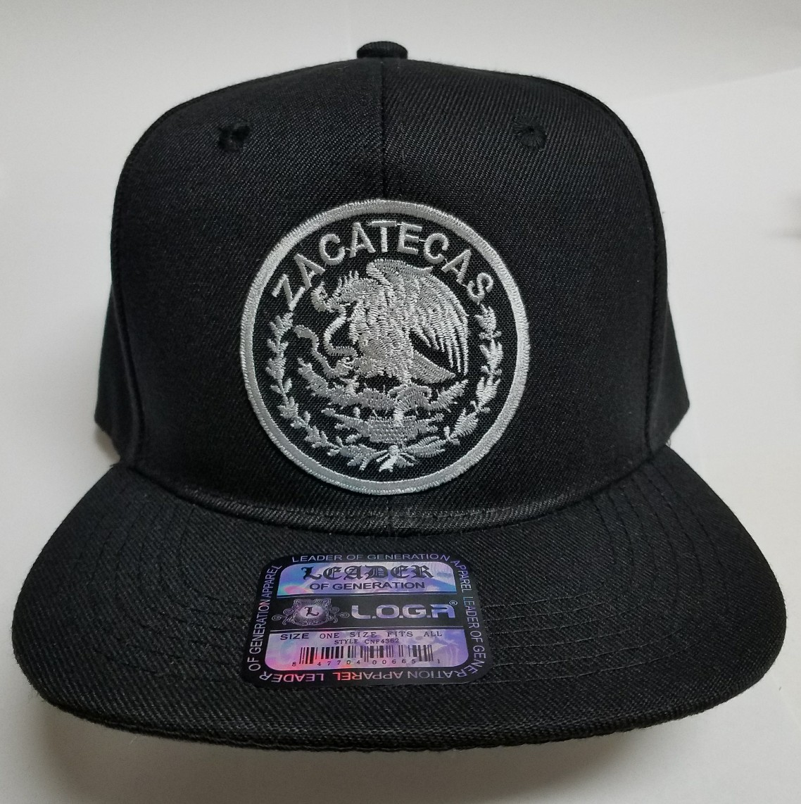 ZACATECAS BASEBALL HAT BLACK LOGO SILVER SNAP BACK ADJUSTABLE NEW | eBay
