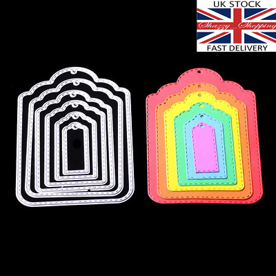 6 piece Stitch Christmas Tag nesting die set metal cutting die cutter ...