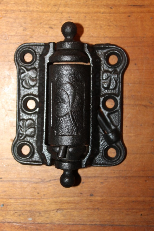 Antique Restored Cast Iron Victorian Spring Loaded Screen Door Hinge D ...