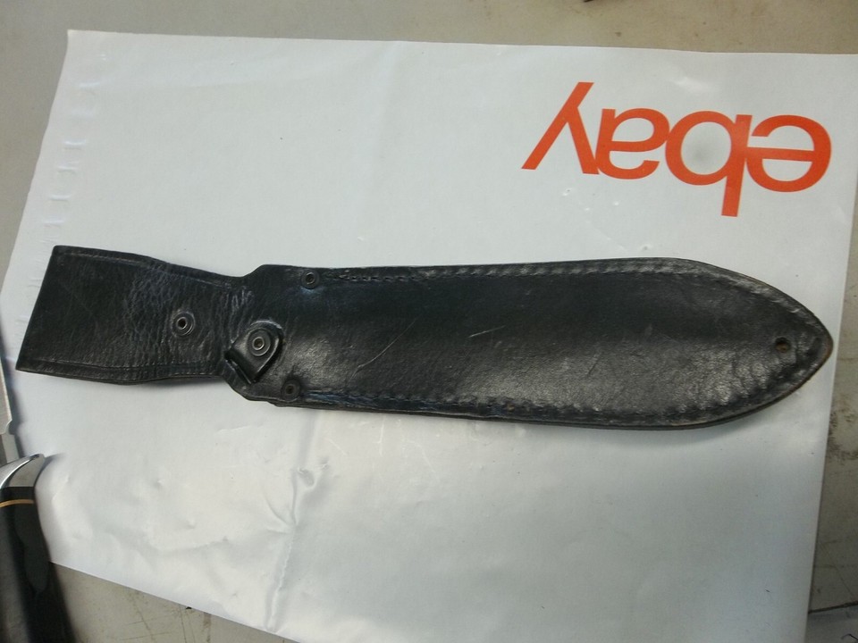 Sog Specialty Bowie Trident Dagger knife W/ Leather Sheath SEKI JAPAN ...
