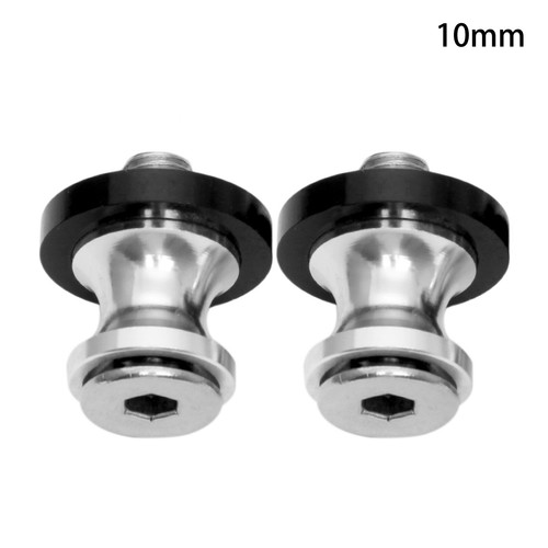 2Pcs 10mm Silver Motorcycle Swingarm Spool Stand Screws For Kawasaki ...