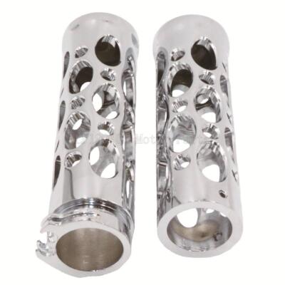 Chrome 1" Handle Bar Hand Grips For Kawasaki Vulcan VN 900 B C D ...