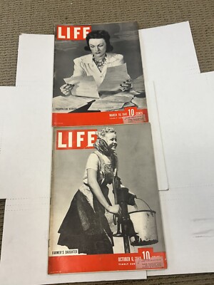 LIFE MAGAZINES MARCH 19, 1941 OCTOBER 6, 1941 FARMERS DAUGHTER ...
