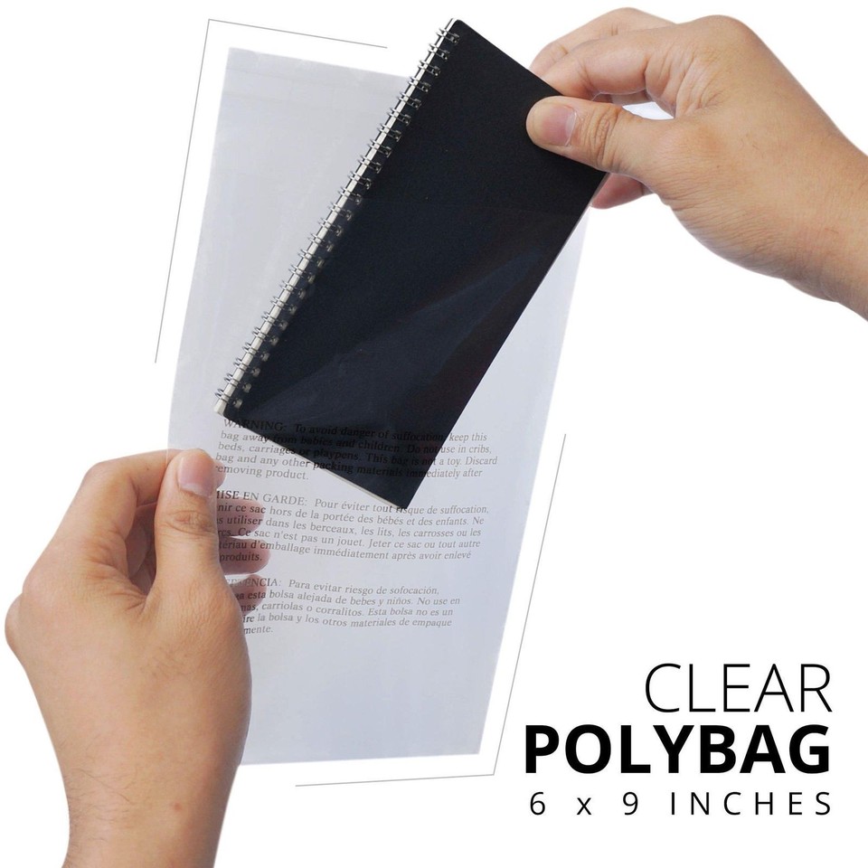 400 Clear Poly Bags Combo Pack with Suffocation Warning - 6x9, 8x10 ...