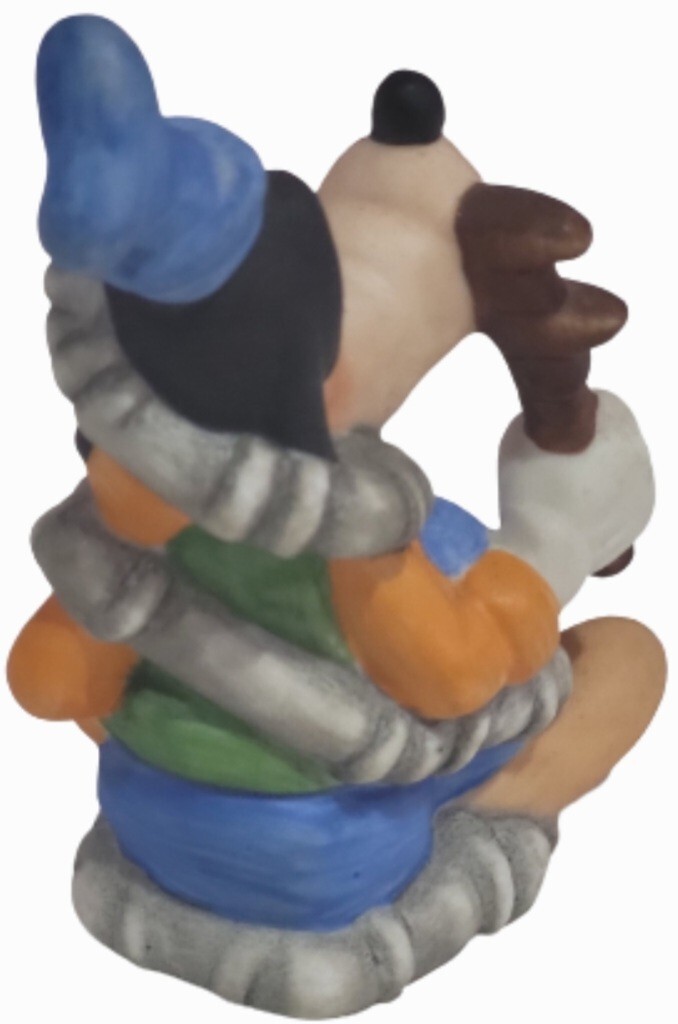 3" Walt Disney Productions Porcelain Bisque Figurine Goofy Plumber ...