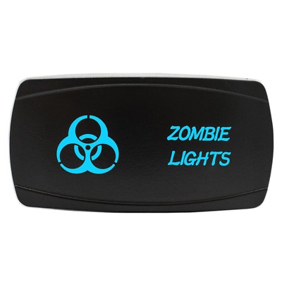 Polaris RZR 1000 Horizontal BLUE Laser Rocker Switch 20A 12V ZOMBIE ...