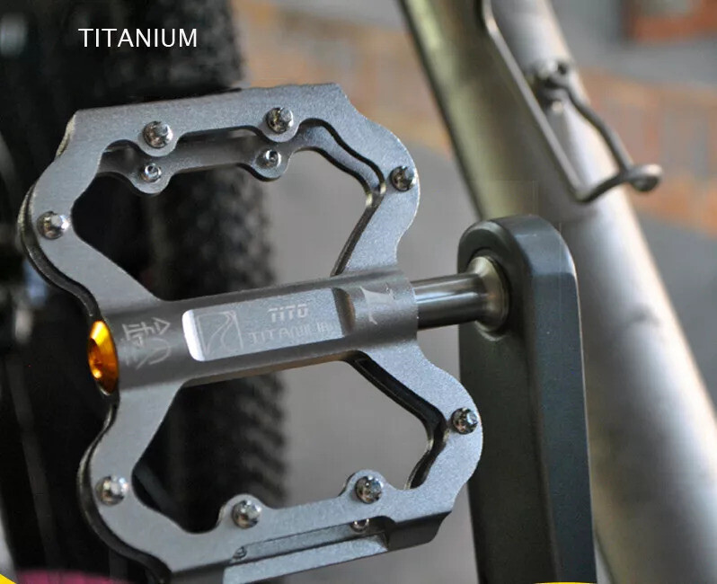 Titanium MTB Bicycle Pedal Mountain Road Bike Flat Pedal 3 Bearing 9/16" | eBay