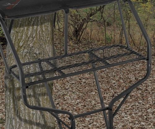 18' 2 Person Ladder Treestand Flip Back Shooting Rail Padded Bench ...