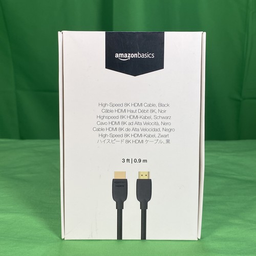 8K HDMI Cable 2.1, Black, 3Ft, 8K HDMI Cable, AmazonBasics | eBay