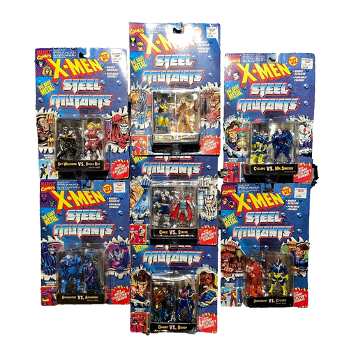Marvel X-MEN STEEL MUTANTS Die-Cast Metal Poseable Action Figures Lot ...