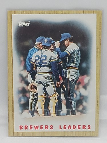 1987 Topps Baseball Card 56 Milwaukee Brewers '86 Team Leaders | eBay