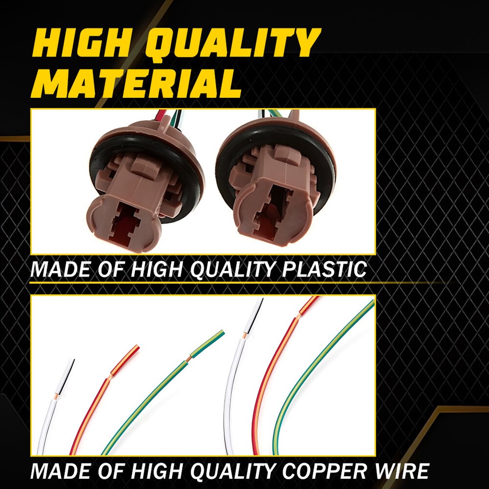 Tail Lamp Rear Socket Universal For Pigtail Wire Female Socket 7443 ...