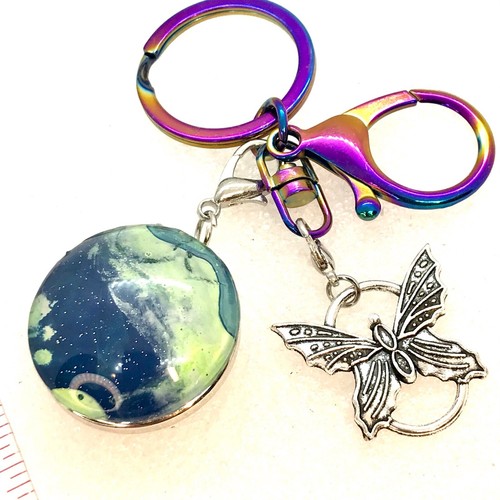 Handmade Key chain key rings charm unique gift idea wearable art ...