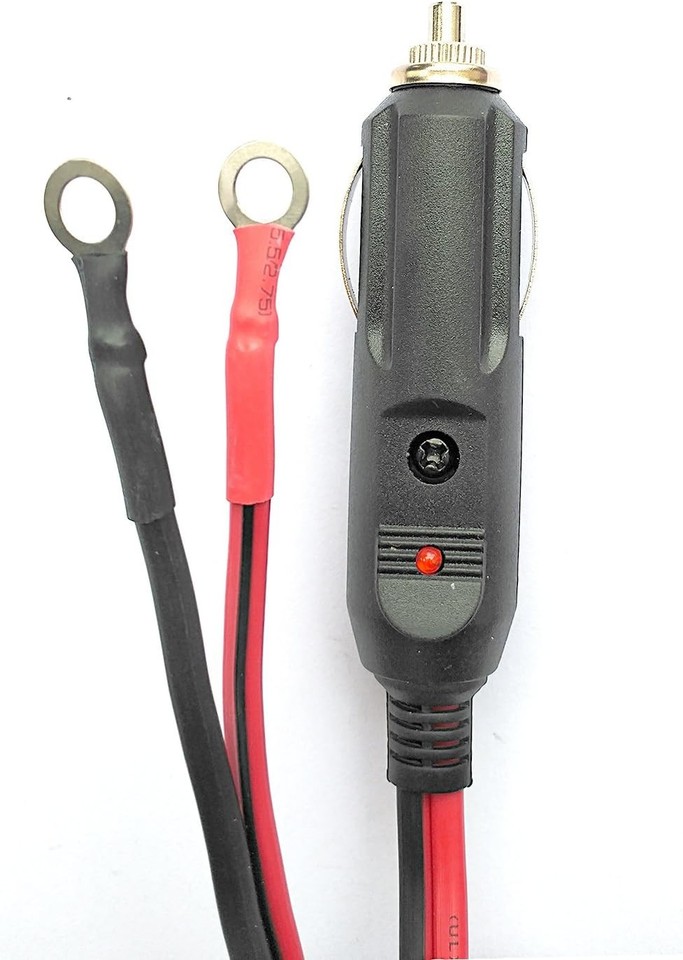 12V 15A Heavy Duty Male to Male Cigarette Plug Adapter Charger Cord ...