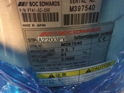 Edwards STP-A2203 Turbo Pump / with ControllerSCU-A2203PV / Signal ...