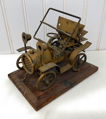 Vintage Scrap Metal Model Car Art | eBay