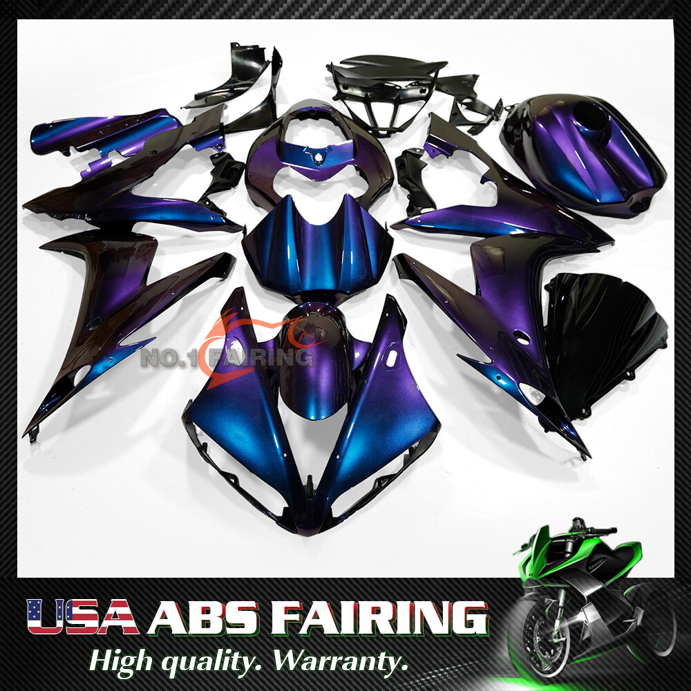 Blue Purple Colorshift Painted for 2004-2006 Yamaha YZF R1 Fairing Kit ...