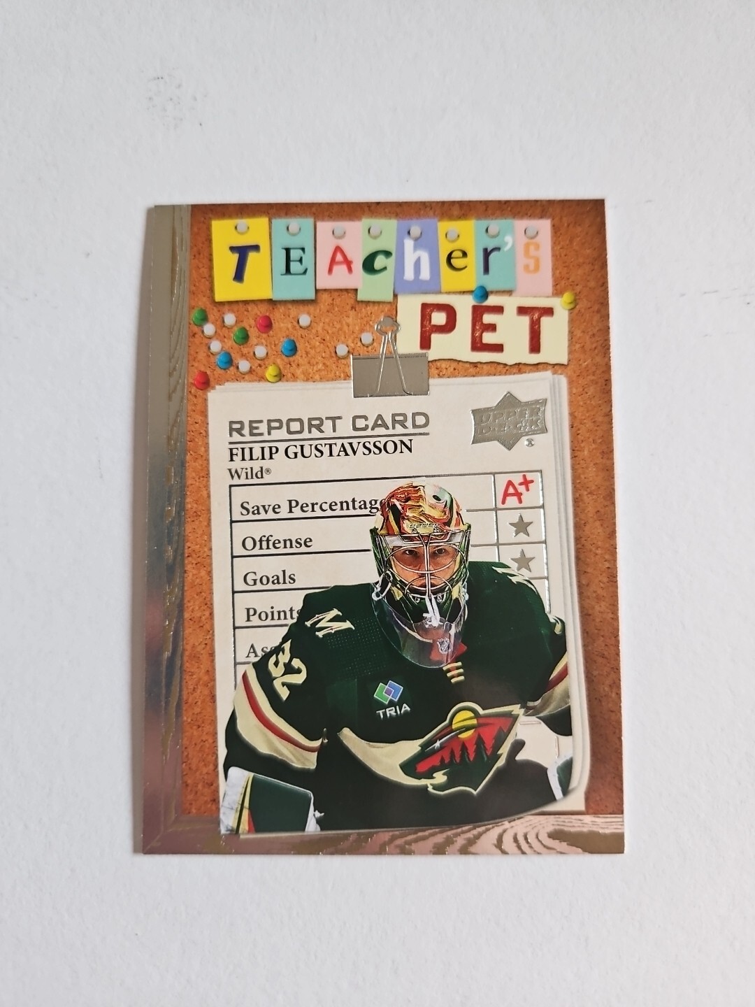 Filip Gustavsson 2023-24 Upper Deck Series 1 Teachers Pet RC #TP-6 ...