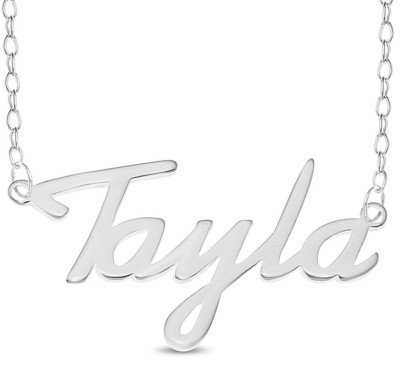 Tayla Name Plate Necklace Pendent Sterling Silver Chain Personalized ...