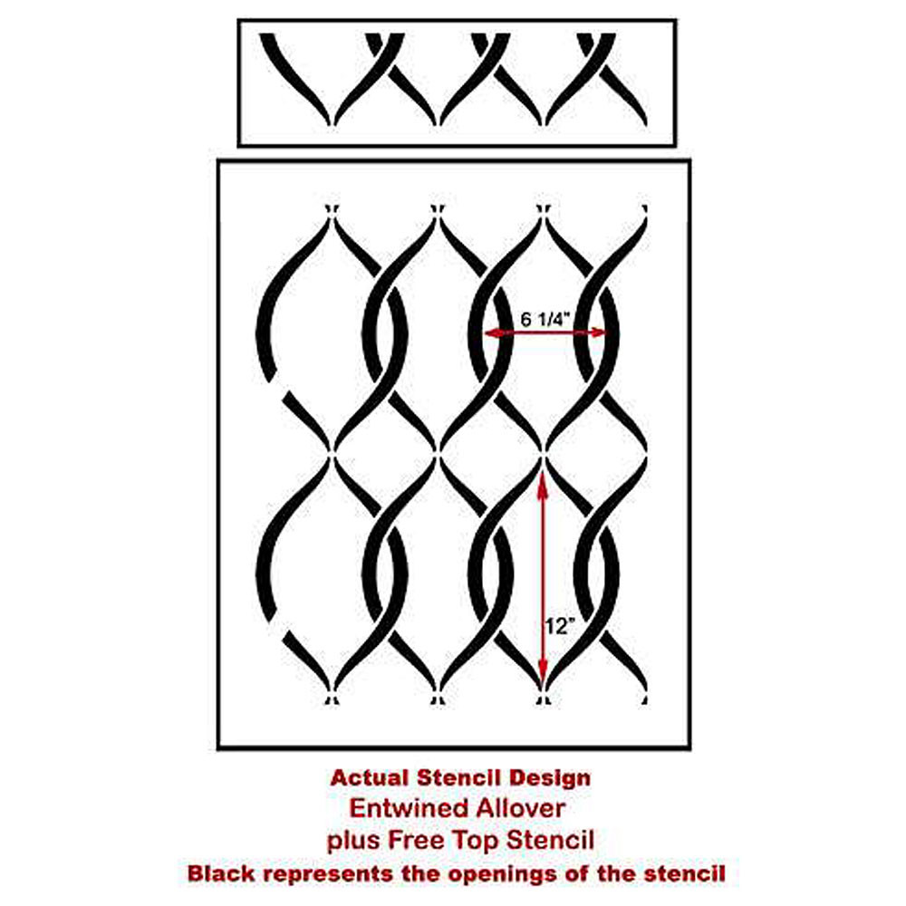 Entwined Stencil Pattern - DIY Painting Stencil - Large Reusable Wall ...
